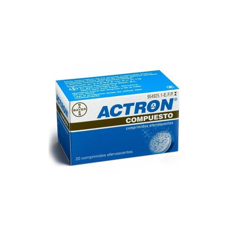 ACTRON COMPUESTO 267 MG133 MG40 MG 20 COMPRIMIDOS EFERVESCENTES ...